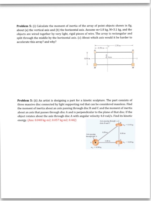 Solved Calculate the moment of inertia of the array of point | Chegg.com