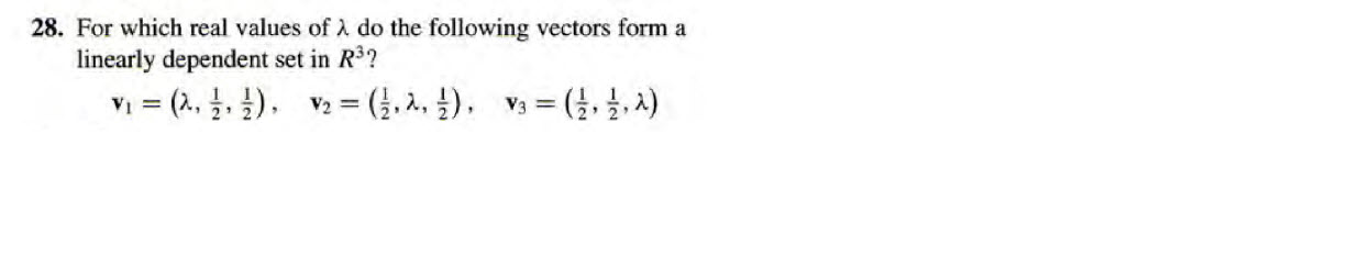 Solved For which real values of lambda do the following | Chegg.com