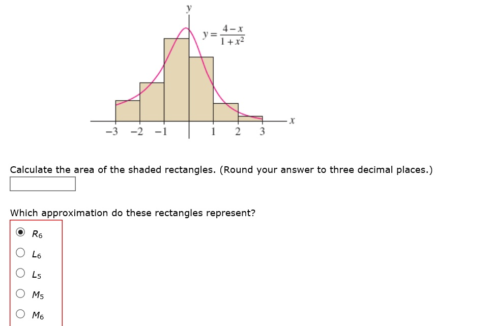Solved Calculate the area of the shaded rectangles. (Round | Chegg.com