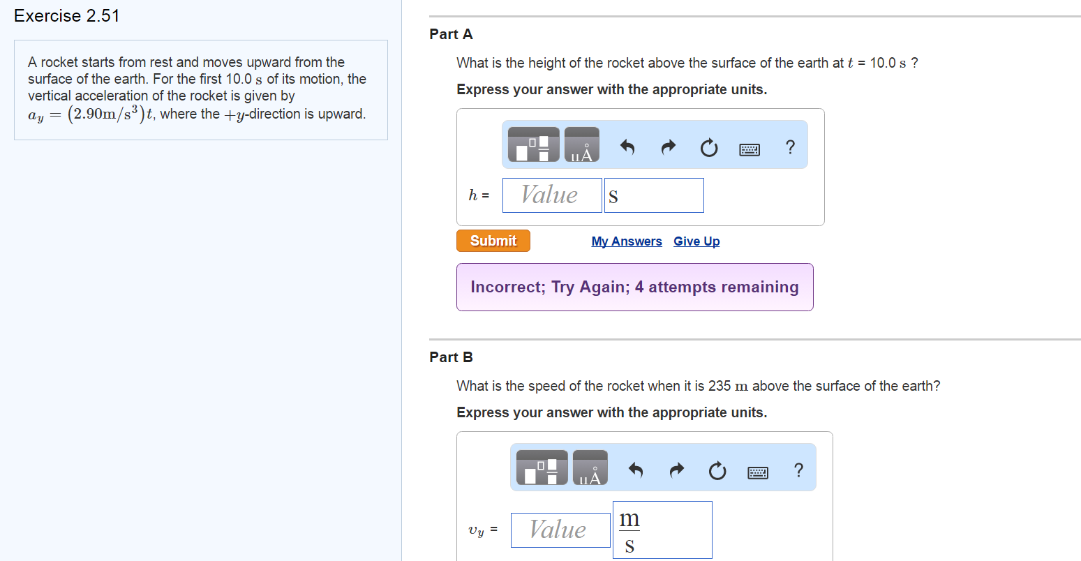 Solved A rocket starts from rest and moves upward from the | Chegg.com
