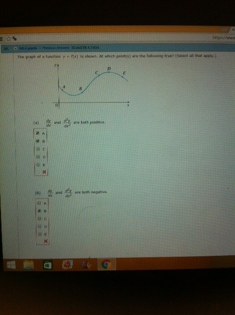 Solved The graph of a function y = f(x) is shown. At what | Chegg.com