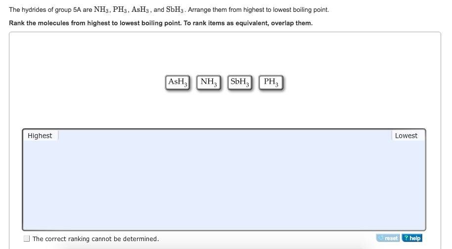 Solved The hydrides of group 5A are NH_3, PH_3, AsH_3, and | Chegg.com
