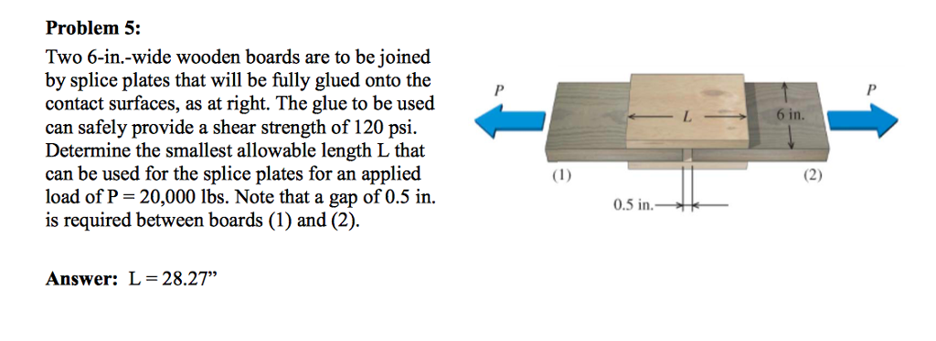 Solved Two 6-in.-wide wooden boards are to be joined by | Chegg.com