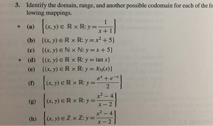 Solved Identify the domain, range and another possible | Chegg.com