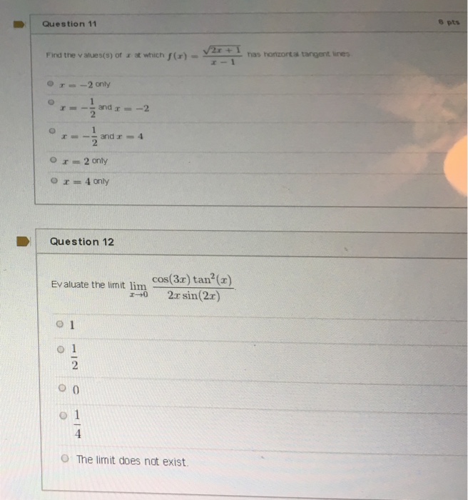 Solved Find the values(s) of x at which f(x) = squareroot 2x | Chegg.com