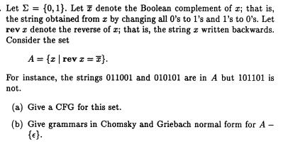 Solved Let Σ = {0,1). Let denote the Boolean complement of | Chegg.com
