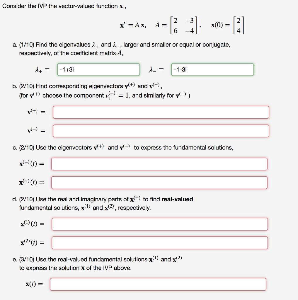 Solved Consider the IVP the vector-valued function x 2 -3 6 | Chegg.com