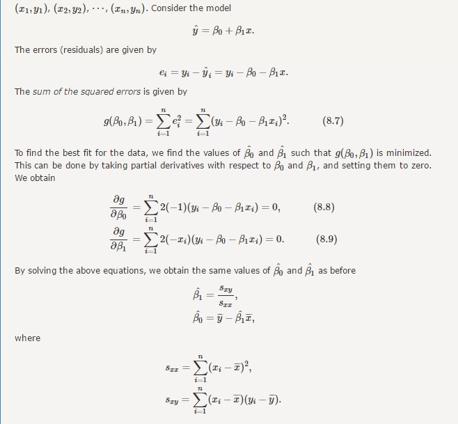 Solved (zi,yi), (z2, y2), (zn,yn). Consider the model The | Chegg.com