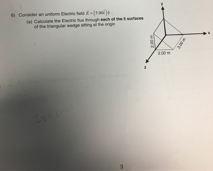 Solved 6) Consider an uniform Electric field E-(500i)2 (a) | Chegg.com