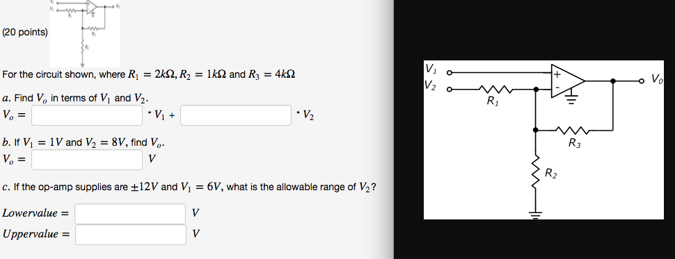 Solved (15 points) Vx Find V. in the circuit shown given | Chegg.com