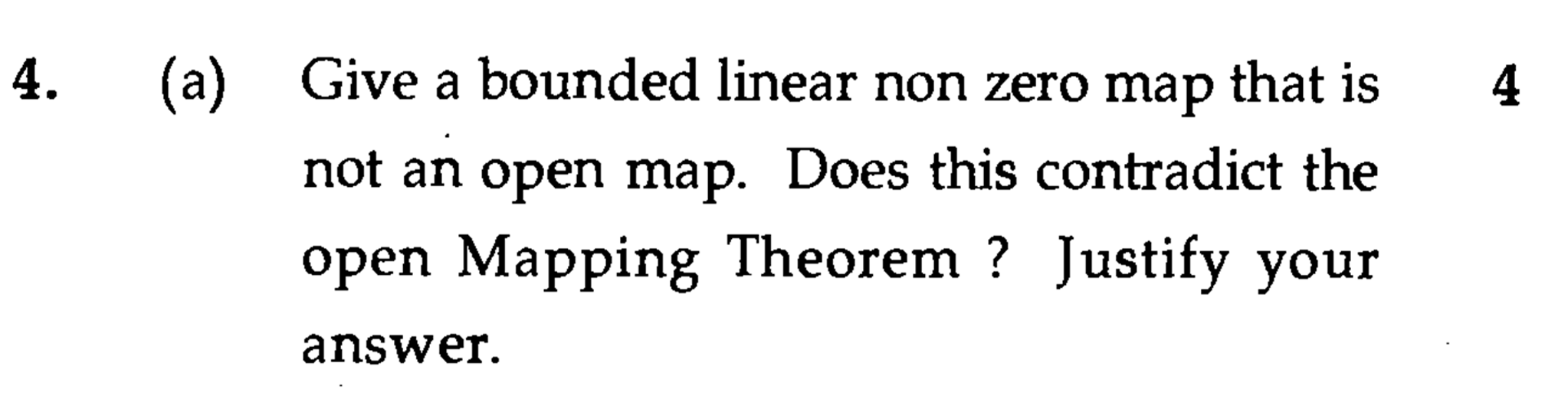 Give a bounded linear non zero map that is not an | Chegg.com
