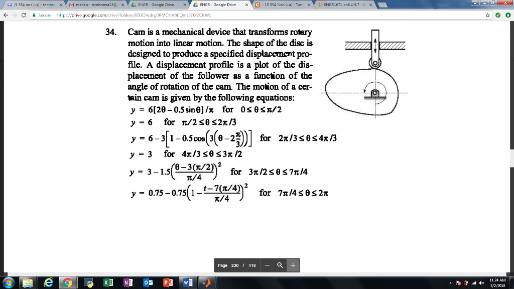 Solved 15 554 non lus) . tan bro × matiab ENGR . Google | Chegg.com