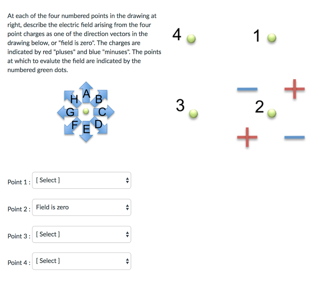 Solved At each of the four numbered points in the drawing at | Chegg.com