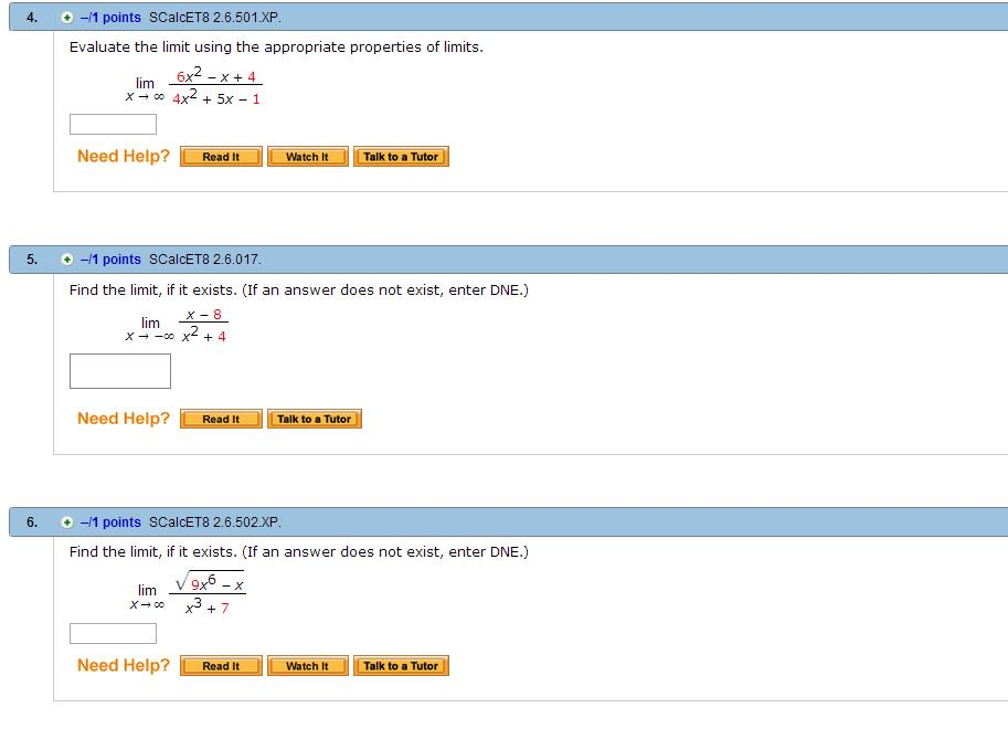 Solved Evaluate the limit using the appropriate properties | Chegg.com