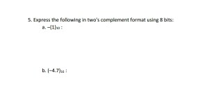 Solved Express the following in two's complement format | Chegg.com