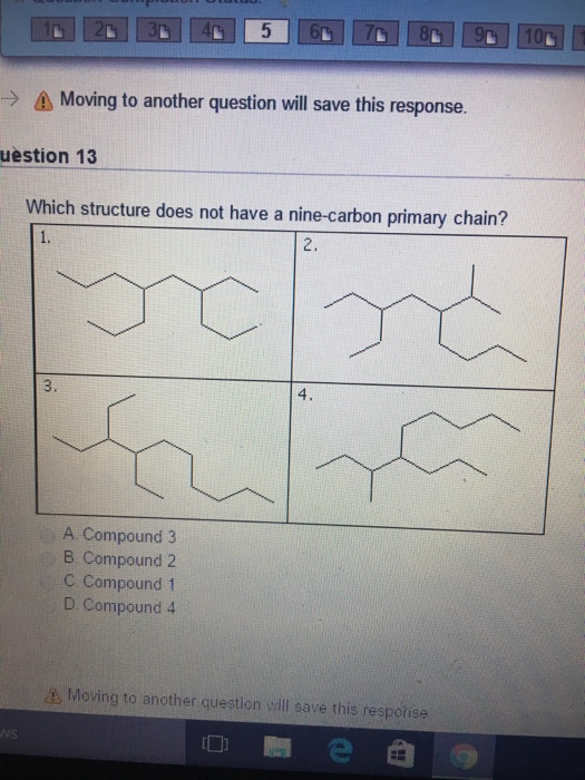 Solved Which structure does not have a nine carbon primary | Chegg.com