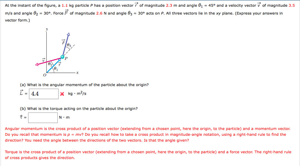 Solved At the instant of the figure, a 1.1 kg particle P has | Chegg.com