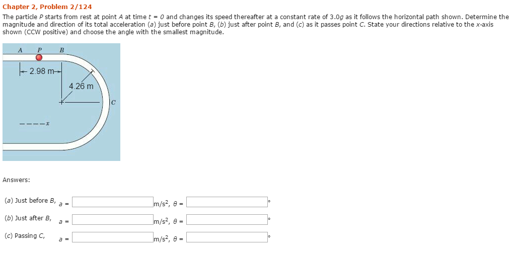 Solved The particle P starts from rest at point A at time t | Chegg.com
