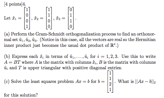 Perform the Gram-Schmidt orthogonalization process to | Chegg.com