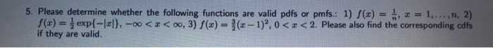 Solved Determine whether the following functions are valid | Chegg.com