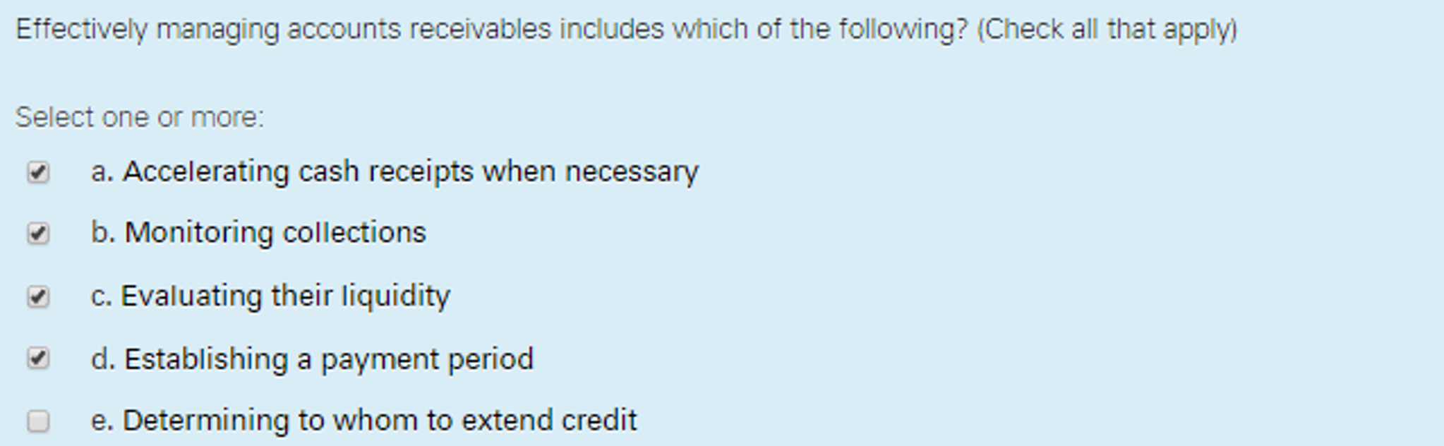 Solved Effectively managing accounts receivables includes | Chegg.com Solved Effectively managing accounts receivables includes | Chegg.com