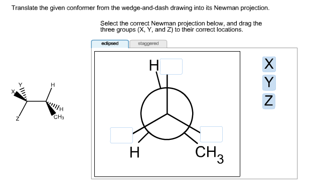 Solved Translate the given conformer from the wedge-and-dash | Chegg.com