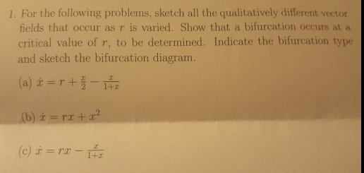 Solved 1. For the following problems, sketch all the | Chegg.com