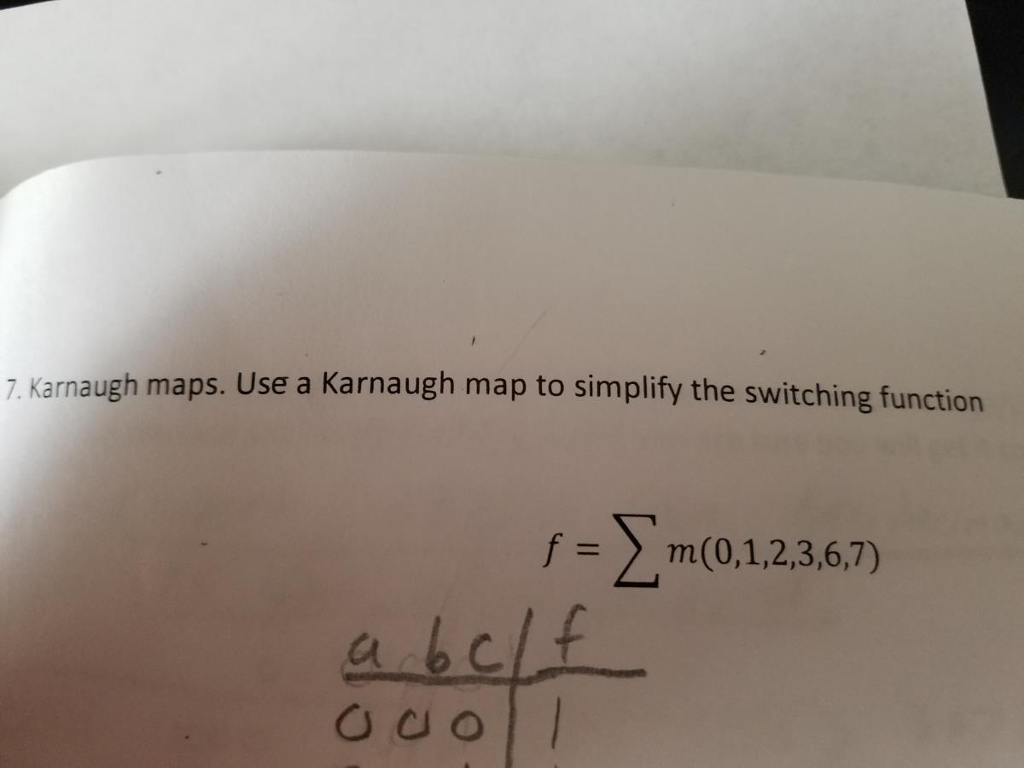 Solved Karnaugh maps. Use a Karnaugh map to simplify the | Chegg.com Solved Karnaugh maps. Use a Karnaugh map to simplify the | Chegg.com