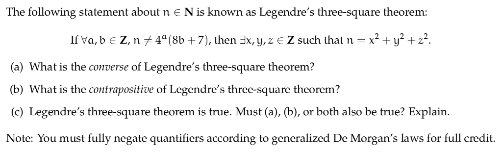 Solved The following statement about n N is known as | Chegg.com