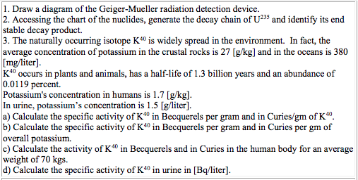 1. Draw a diagram of the Geiger-Mueller radiation | Chegg.com