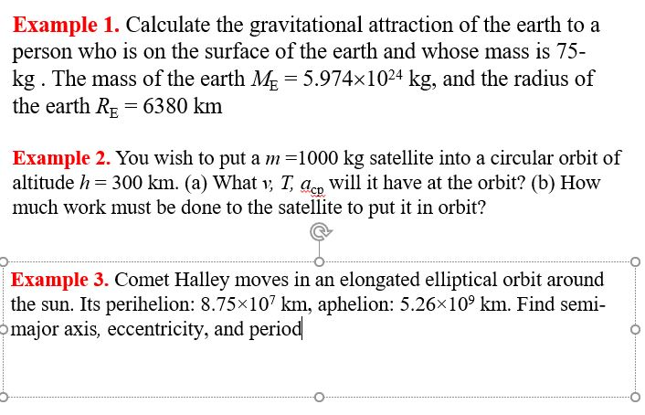Solved Example 1 Calculate The Gravitational Attraction Of