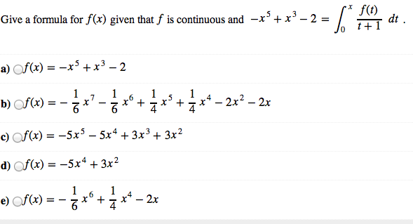 Solved Give a formula for f(x) given that f is continuous | Chegg.com