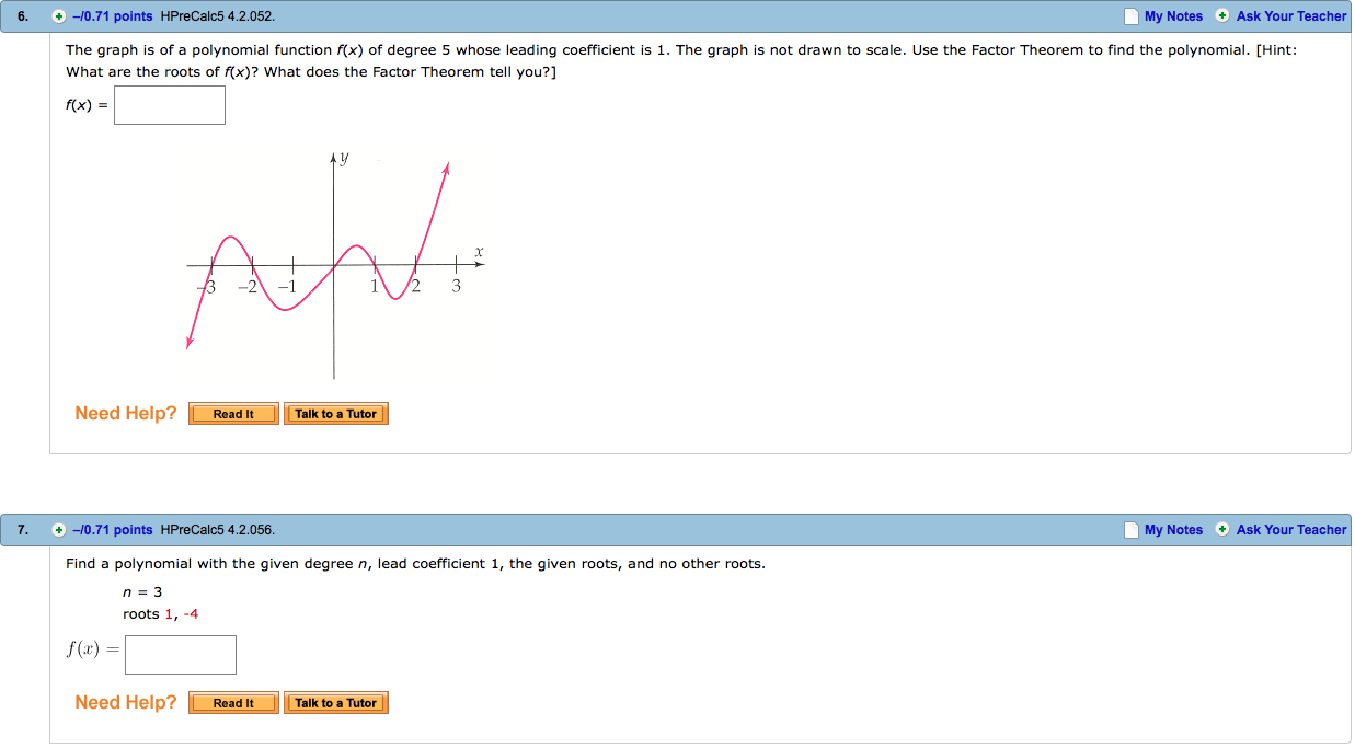 Solved The Graph Is Of A Polynomial Function Fx Of Degree 