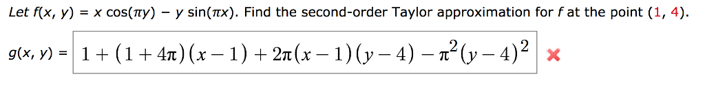 Solved Let f(x, y) = x cos(πy) − y sin(πx). Find the | Chegg.com