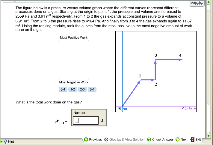 Solved Mapd The figure below is a pressure versus volume | Chegg.com