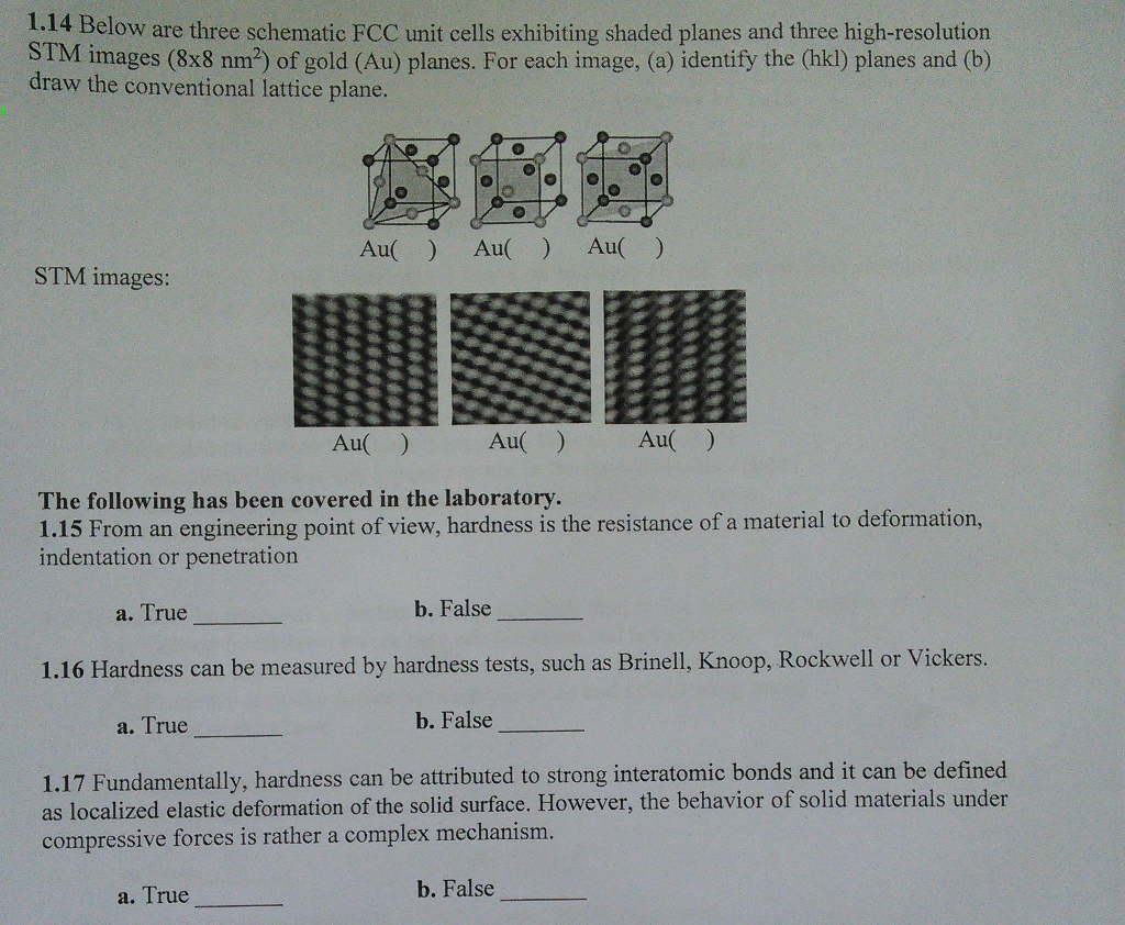 Solved Below are three schematic FCC unit cells exhibiting | Chegg.com