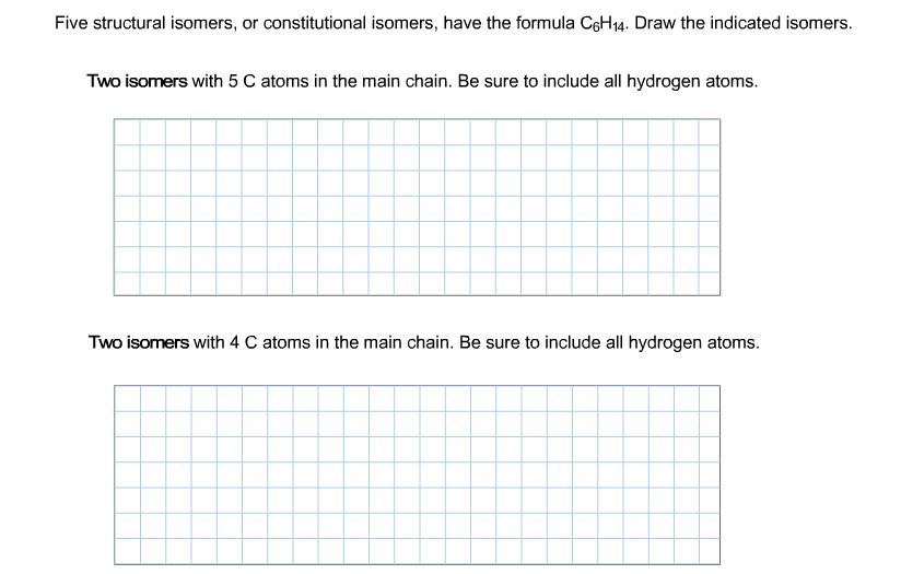 Solved Five structural isomers, or constitutional isomers, | Chegg.com