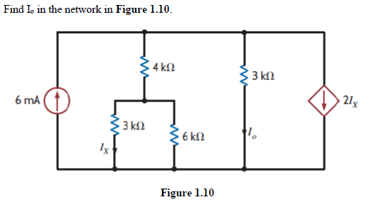 Solved Find Io in the network in Figure 1.10. | Chegg.com