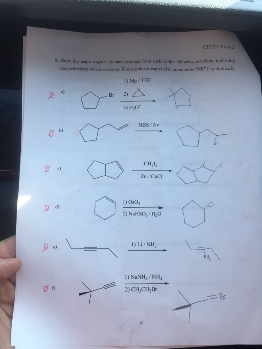 Solved Draw the major organic product expected from each of | Chegg.com