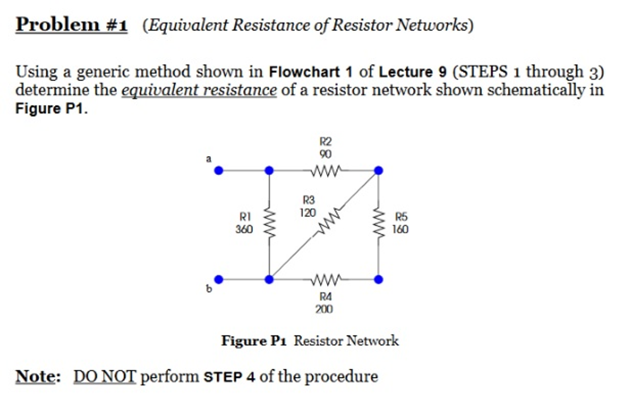 Solved Problem #1 (Equivalent Resistance of Resistor Networ | Chegg.com