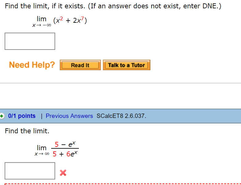 Solved Find the limit, if it exists. (If an answer does not | Chegg.com