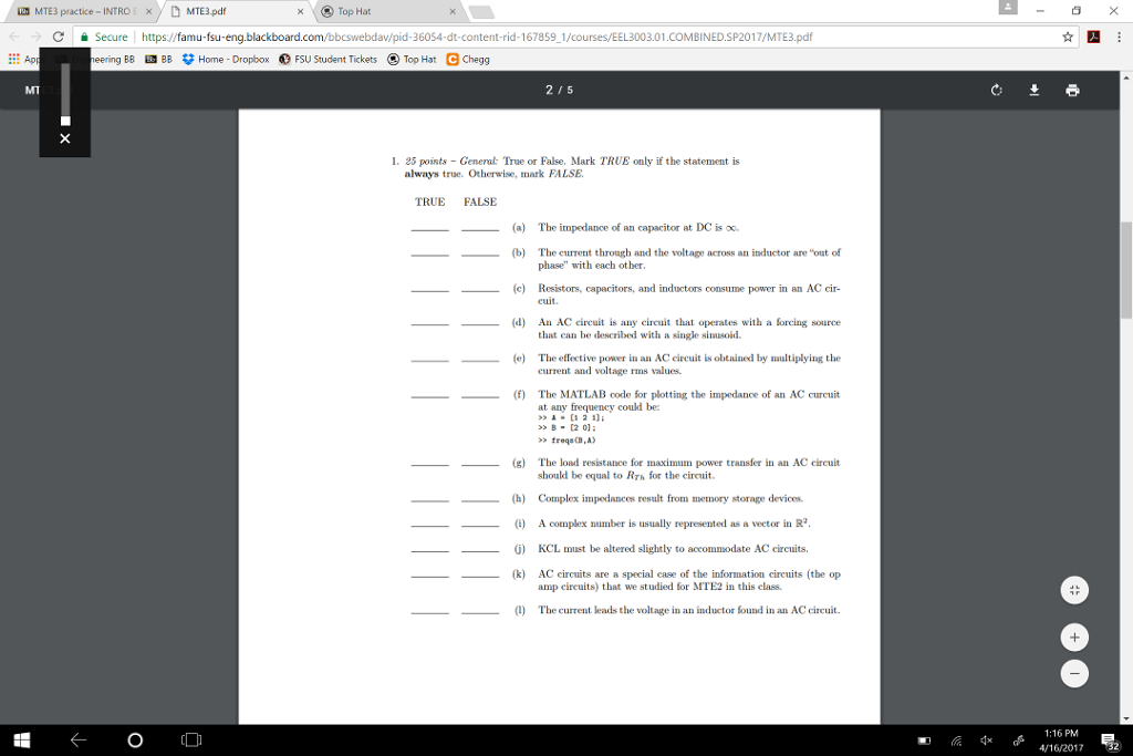 Solved MTE3 practice INTRO E x D MTE3 pdf x Top Hat C Secure | Chegg.com