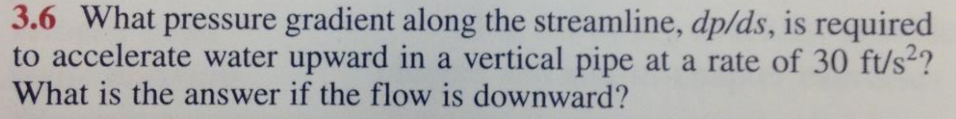 Solved What pressure gradient along the streamline, dp/ds, | Chegg.com