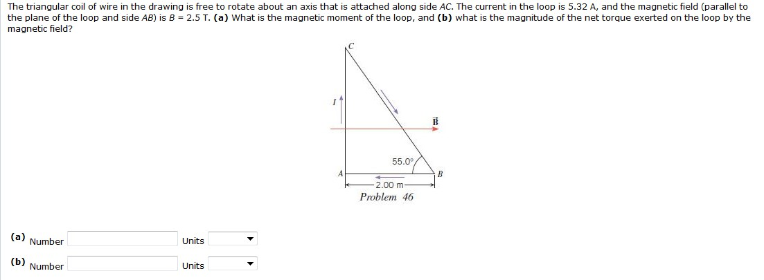 Solved The triangular coil of wire in the drawing is free to | Chegg.com