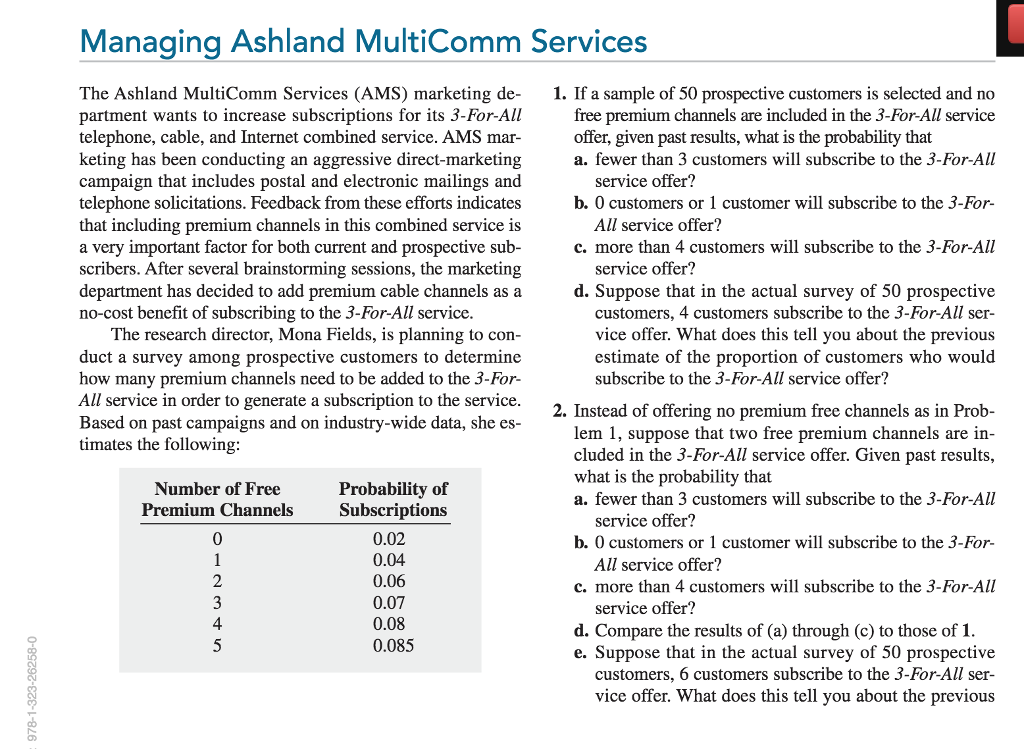 Solved Managing Ashland MultiComm Services The Ashland | Chegg.com