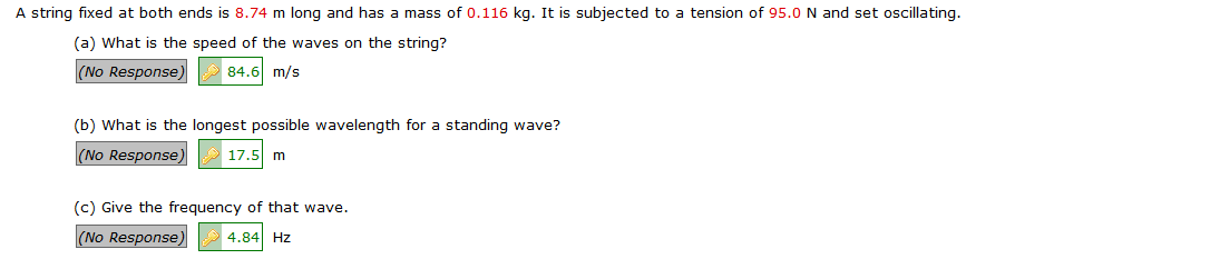 Solved A string fixed at both ends is 8.74 m long and has a | Chegg.com