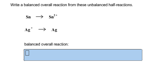 Solved Write a balanced overall reaction from these | Chegg.com