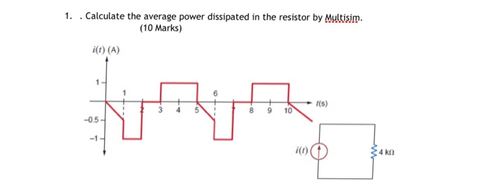 Solved Calculate the average power dissipated in the | Chegg.com