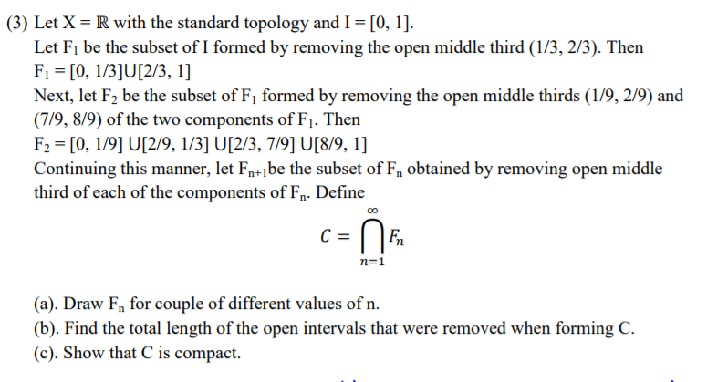 Solved Let X = R with the standard topology and I = [0, 1]. | Chegg.com