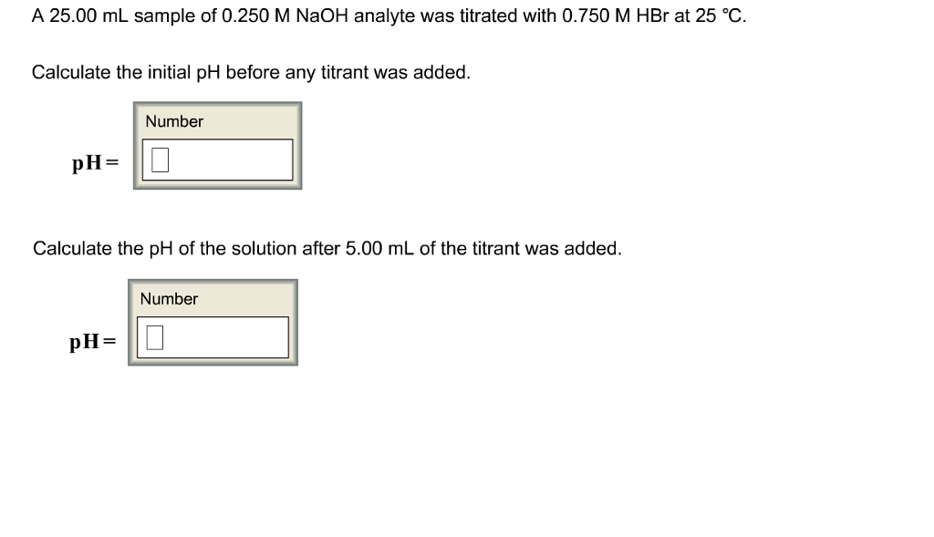 Solved A 25.00 mL sample of 0.250 M NaOH analyte was | Chegg.com